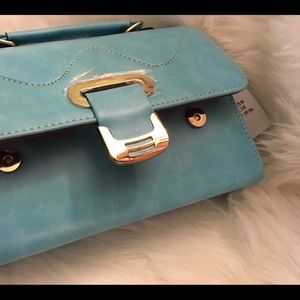 Lil & Lo | Bags | Nwt Turquoise Blue Bag Woptional Shoulder Strap ...